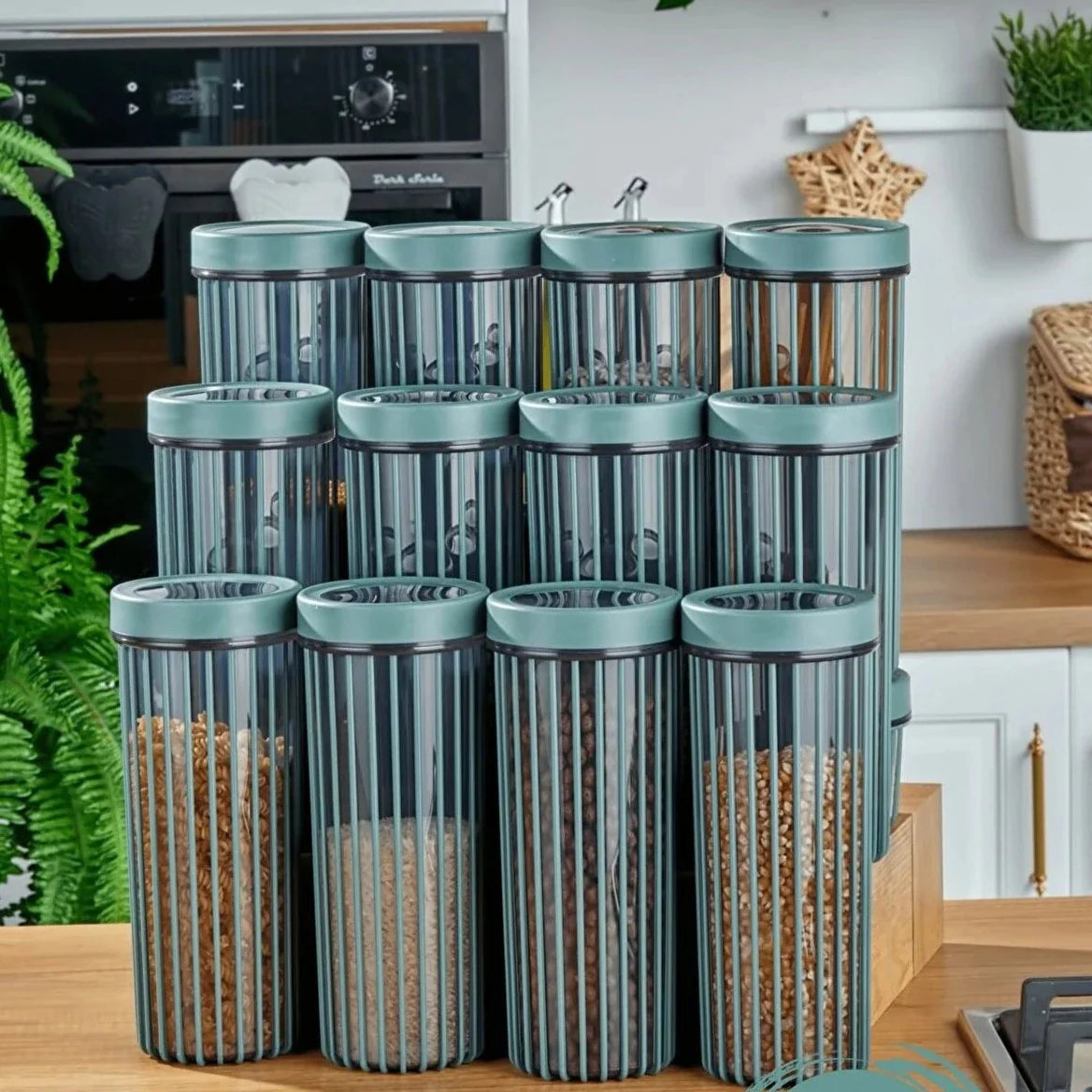 Boîte de rangement ronde pour cuisine, 3 pièces. – Vivosee